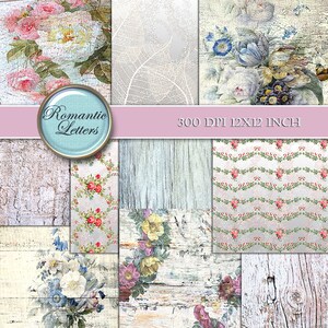 Digital Shabby Chic Paper Digital Scrapbook Shabby Chic Background ...