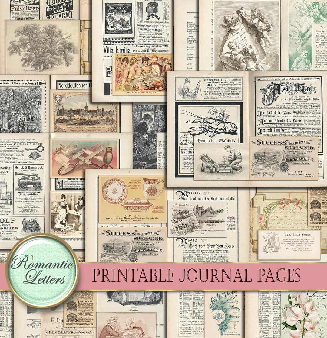 Digital Paper Pack Scrapbook Background Paper Digital Printable Journal ...