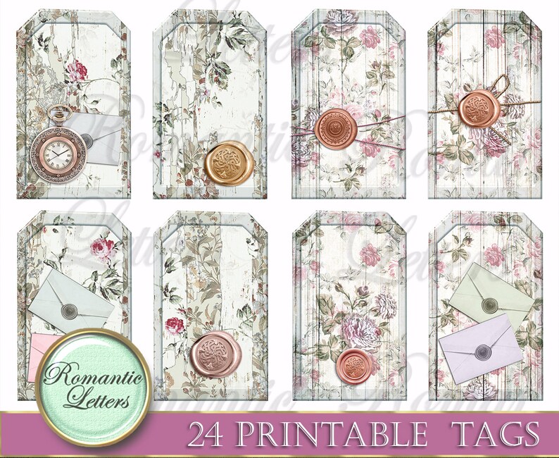 Printable Junk Journal Tags Printable Gift Tags Printable | Etsy