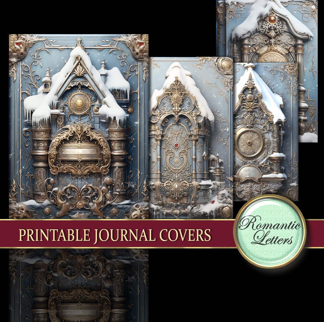 Printable Christmas Journal Covers Digital Scrapbooking Paper Printable ...