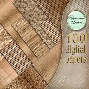 100 Digital Papers Printable Texture Digital Scrapbooking Background ...