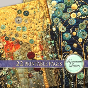 Digital Printable Scrapbook Paper Pack Junk Journal Pages Fabric ...