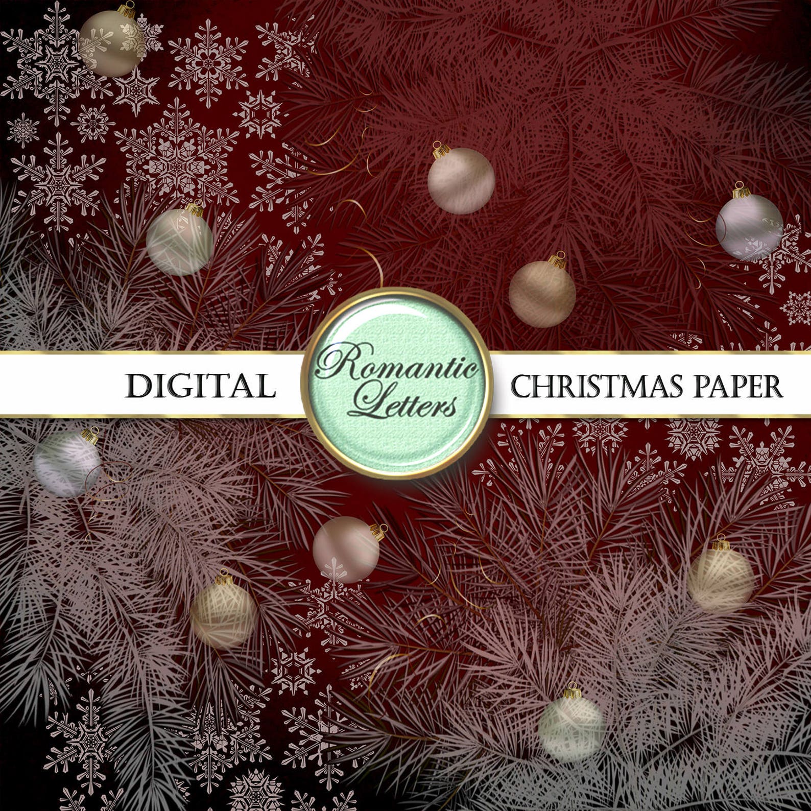Digital Paper Pack Christmas Digital Christmas Printable | Etsy