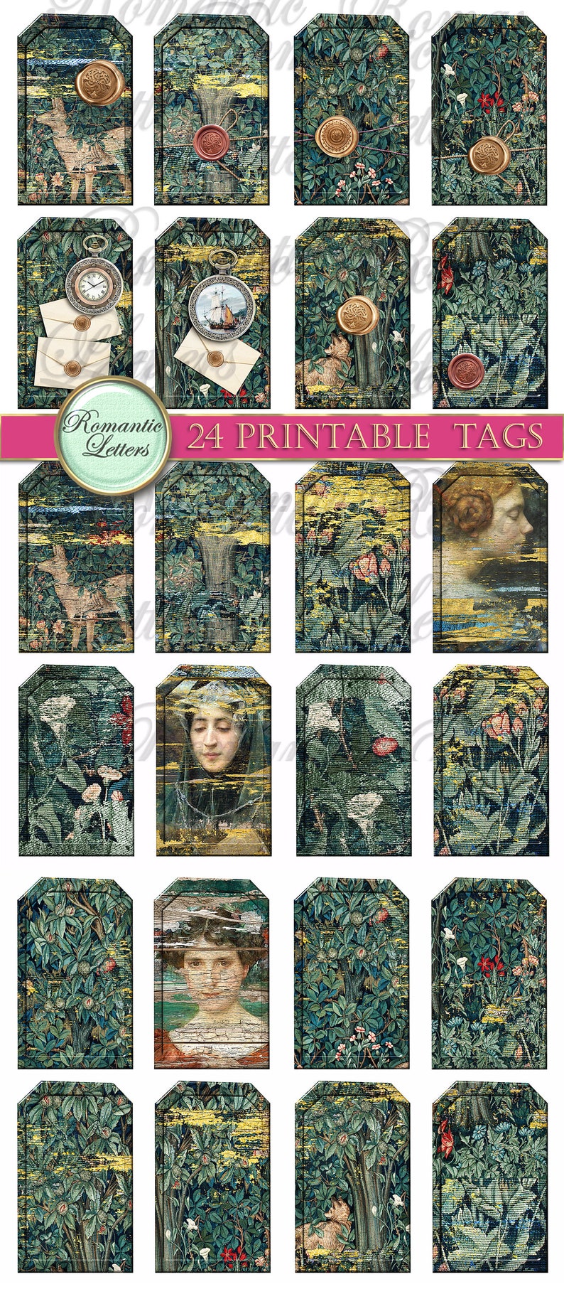 Printable Scrapbook Tags Printable Gift Tags Printable - Etsy