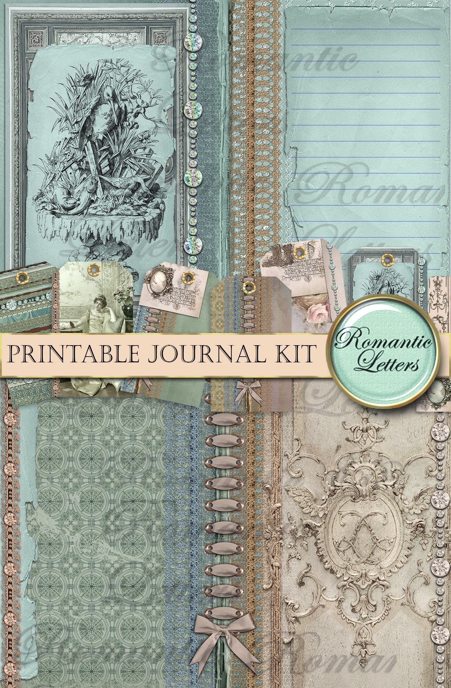 Printable Journal Kit A4 Printable Scrapbook Paper 8.5x11 | Etsy