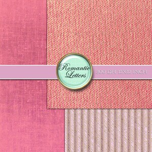 Linen Texture Digital Paper Pack Digital Scrapbook Paper Pink Digital ...