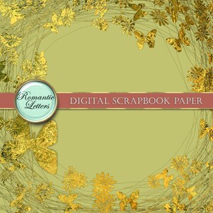 Digital Paper Wood Digital Scrapbook Paper Gold Glitter Digital ...