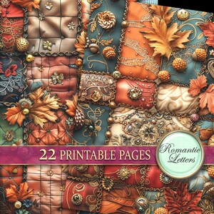 Digital Printable Craft Paper Scrapbook Paper Pack 3D Embroidery Quilt ...