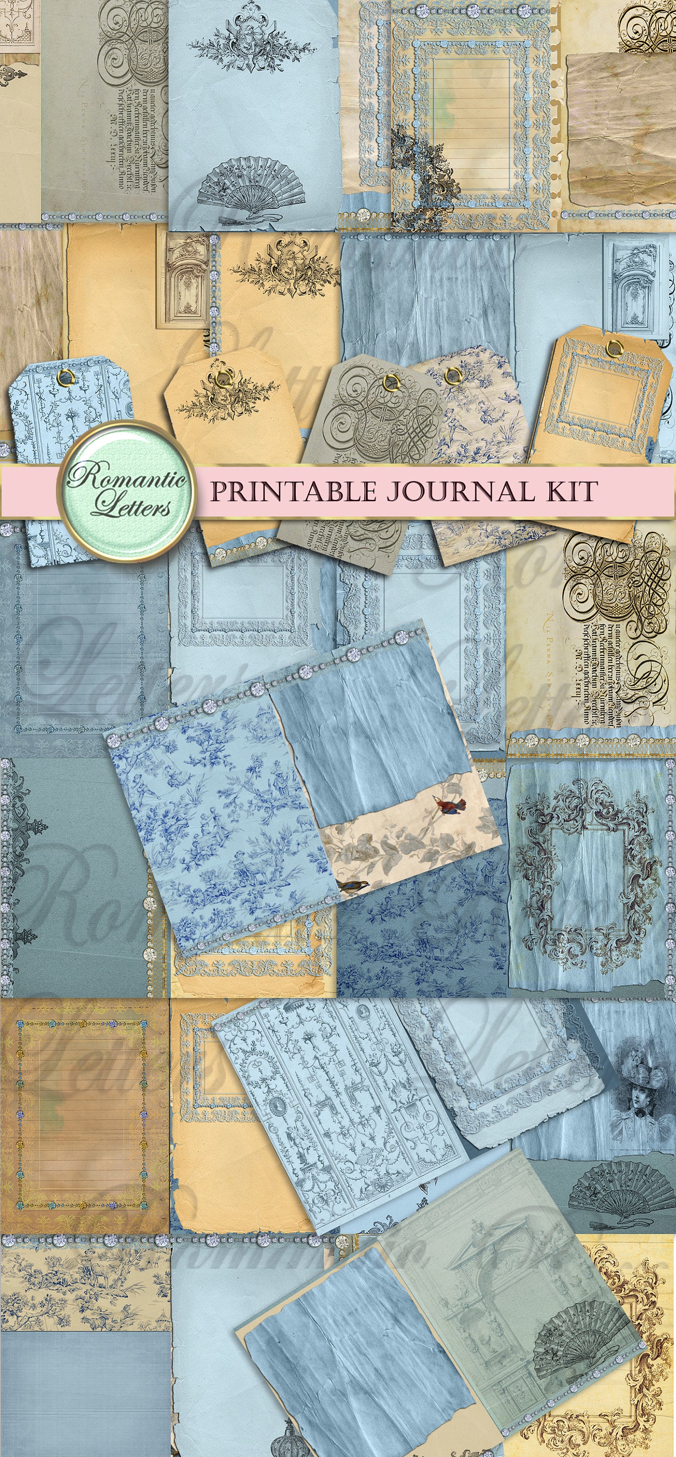 Printable Journal Pages A4 Printable Scrapbook Kit Paper - Etsy