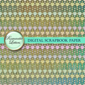 Vintage Digital Paper Pack Vintage Scrapbook Album Paper Linen ...