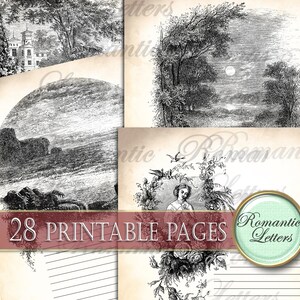 Victorian Printable Scrapbook Background Paper Digital Printable ...