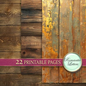 Wood Texture Digital Paper Pack Digital Scrapbooking Paper Background ...