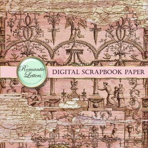 Shabby Digital Scrapbook Paper Pack Digital Background Shabby Chic ...