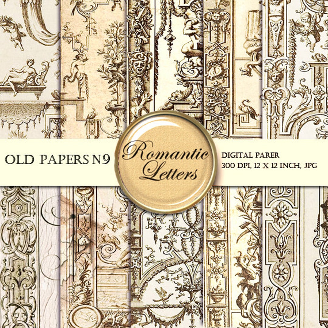 Vintage Digital Scrapbook Paper Pack Steampunk Digital Scrapbook ...
