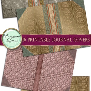Printable Junk Journal Covers Kit Digital Scrapbook Cover Digital Craft ...