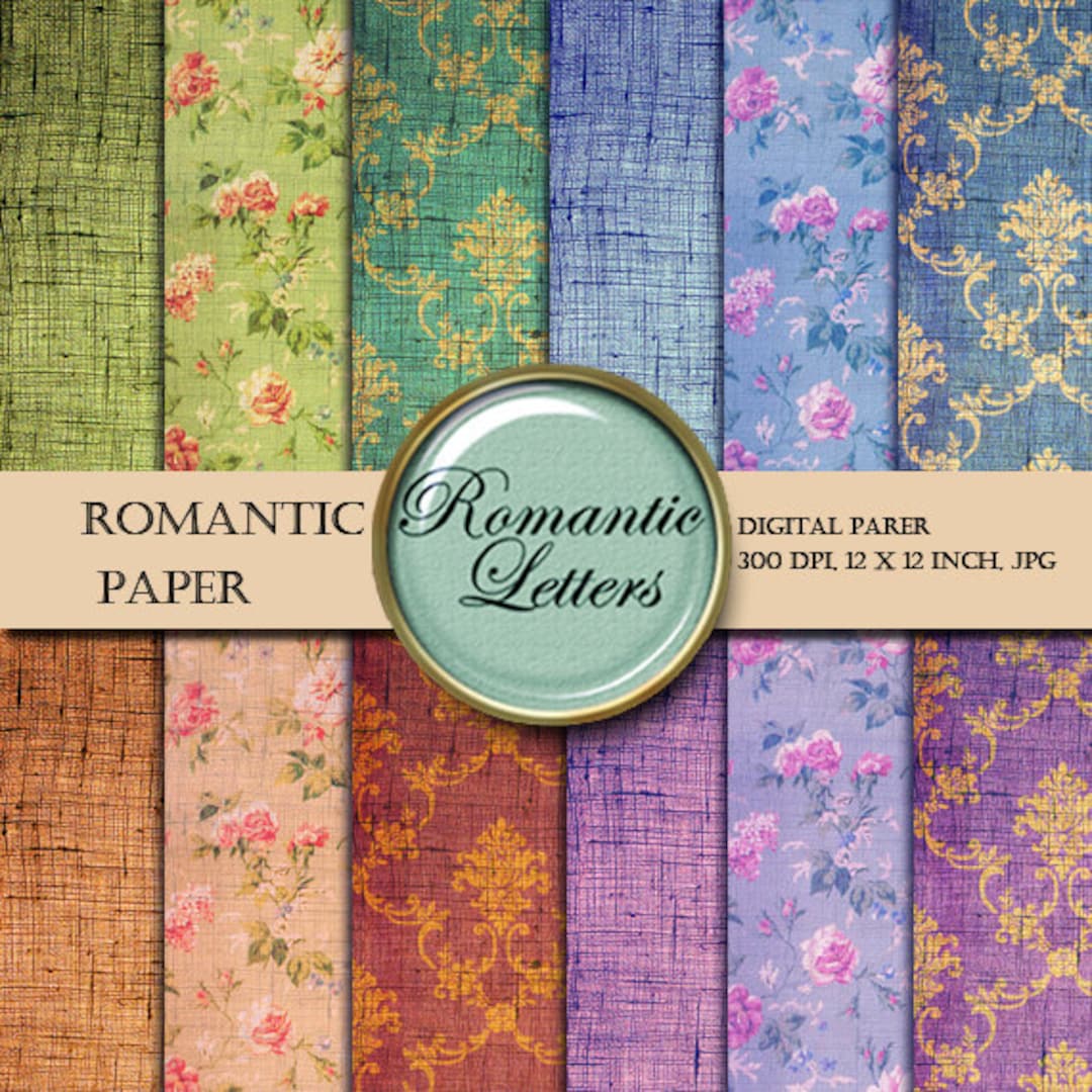 Floral Digital Scrapbook Paper Pack Damask Digital Scrapbooking Paper ...
