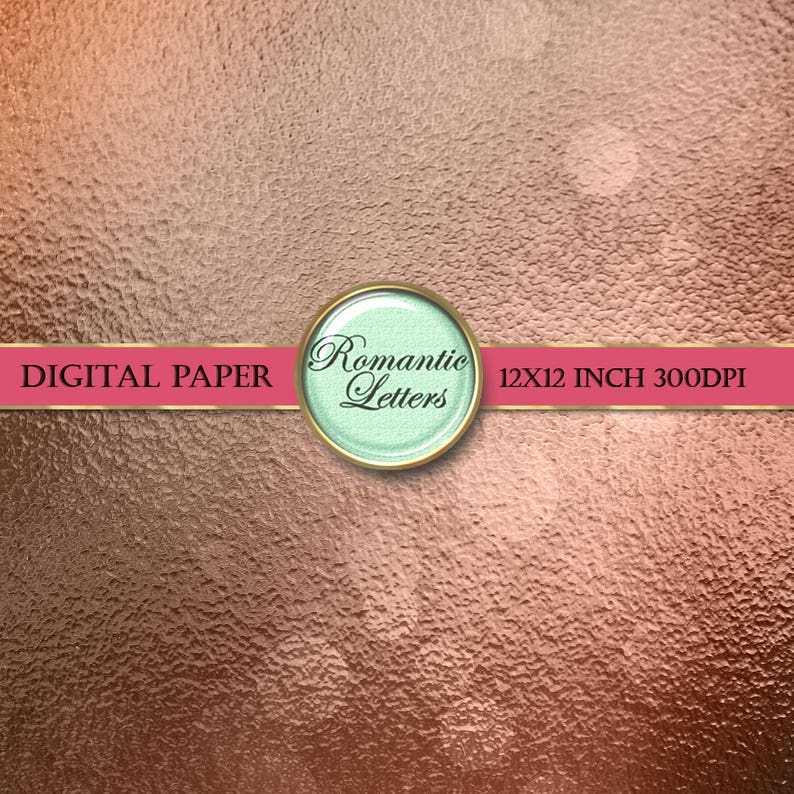 Rose gold digital scrapbook paper 12x12 scrapbook background | Etsy