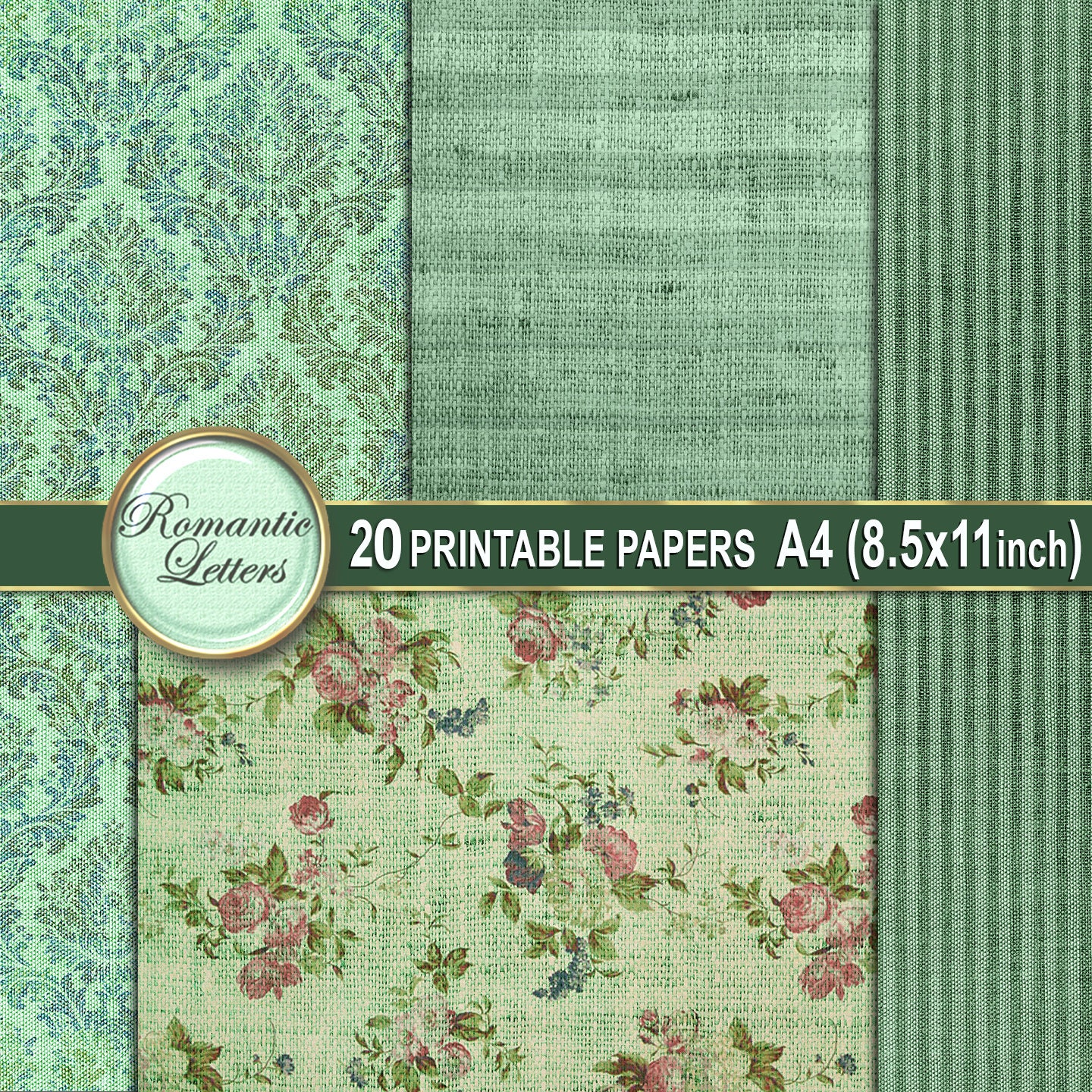 Digital printable scrapbook paper pack journal pages | Etsy