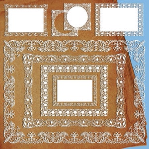 Digital Scrapbook Wedding Clip Art Wedding Frames Lace Digital Shabby ...