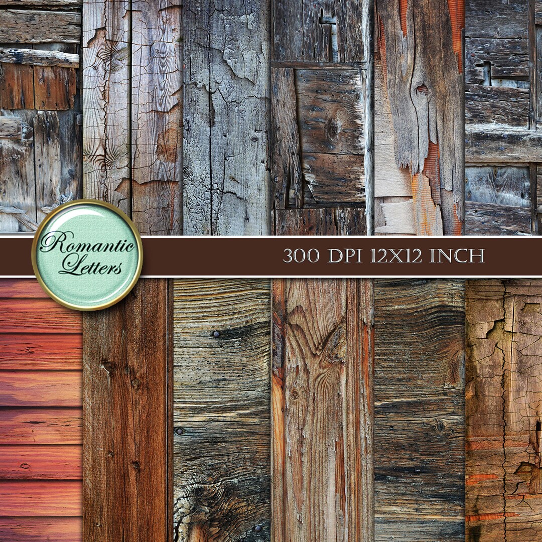 Digital Paper Wood Scrapbook Paper Pack Digital Backdrops Digital ...