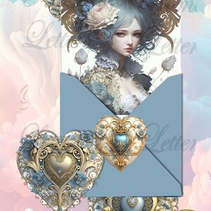 Printable Envelopes Cards Baroque Scrapbook Printable Junk Journal ...