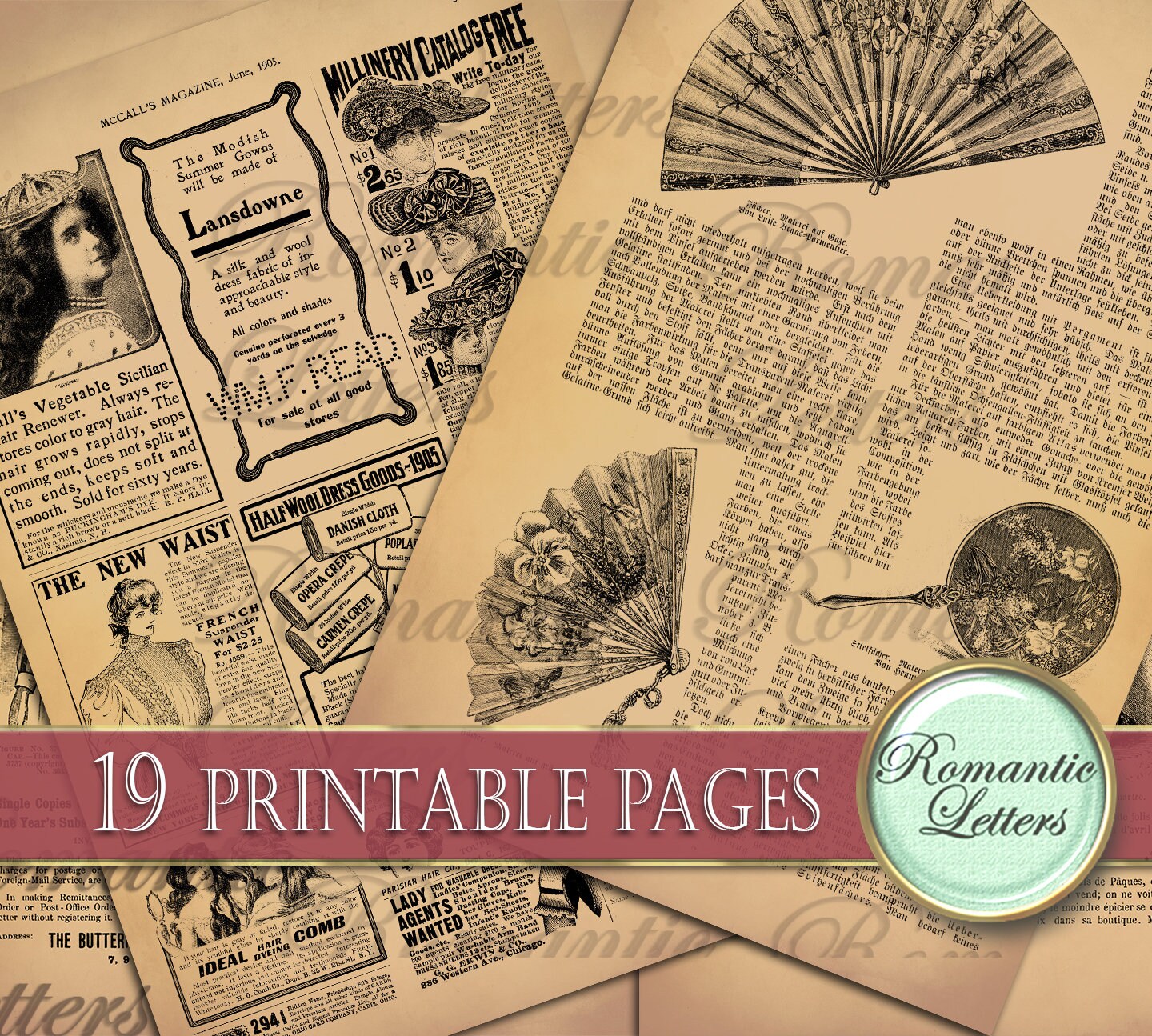 Digital Paper Pack Scrapbook Background Paper Digital | Etsy