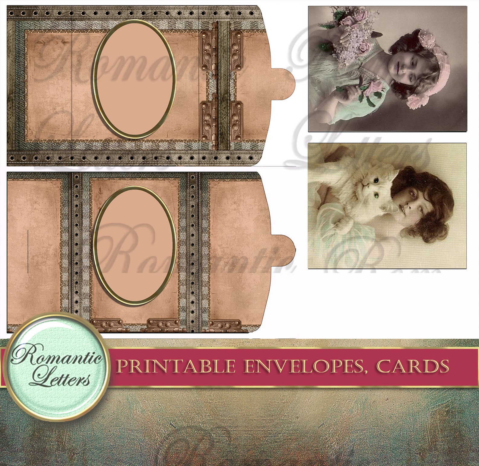 Printable Vintage Envelopes Printable Pfoto Cards Printable | Etsy Canada