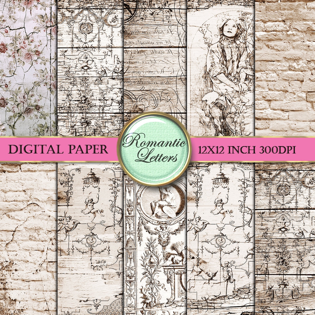 Digital Scrapbook Paper Background Digital Vintage Paper Background ...