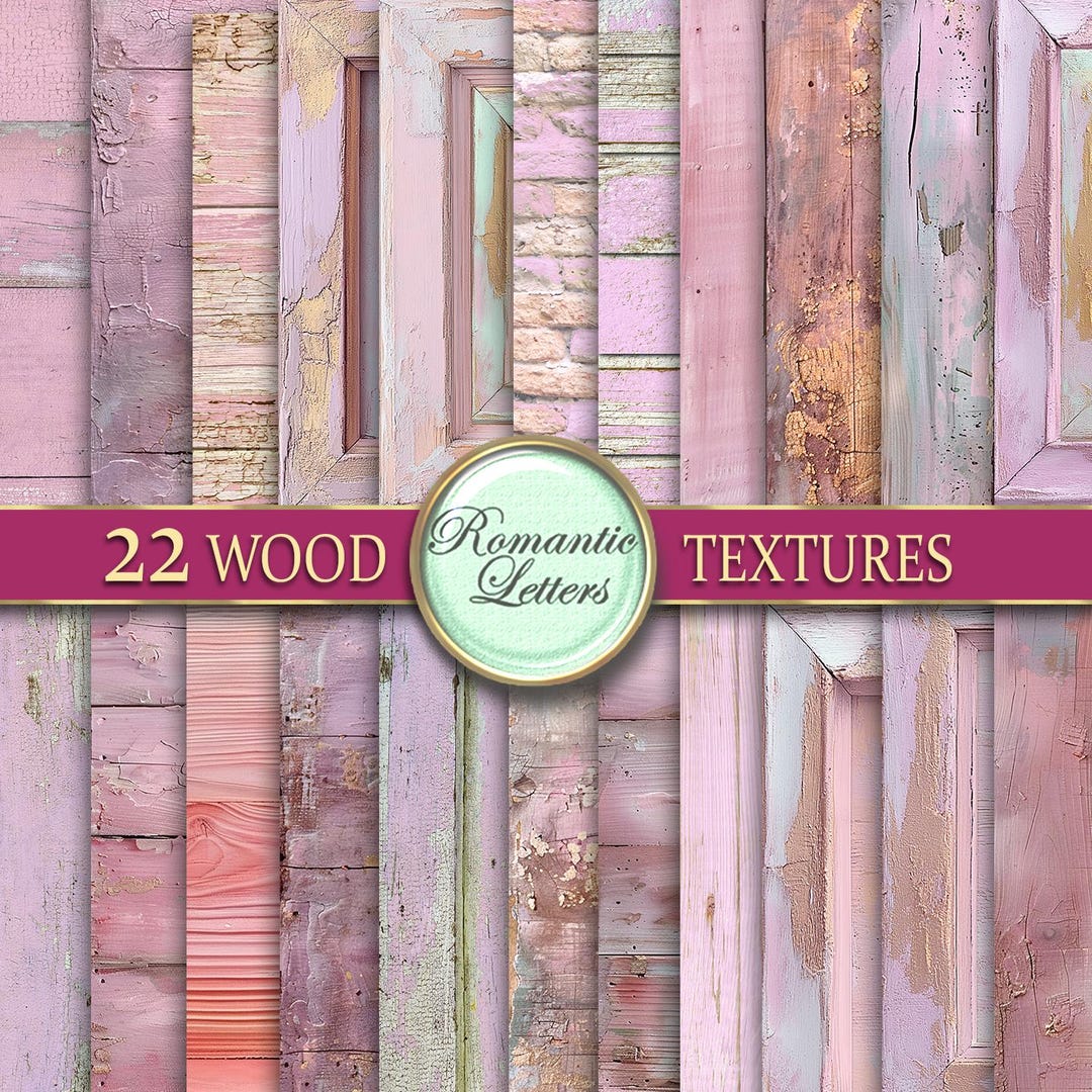 Wood Digital Paper Pack Pastel Pink Digital Background Shabby Chic Wall ...