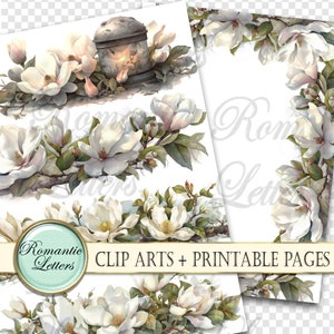 Digital Clip Art Flowers Watercolor Wedding Clipart Frame Printable ...