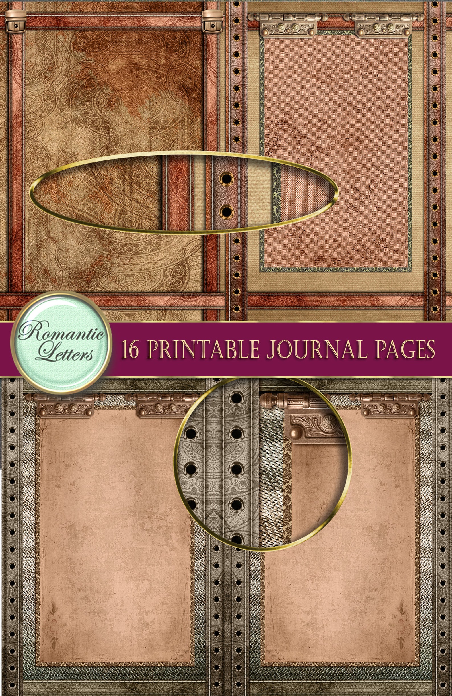 Printable Junk Journal Kit Digital Scrapbook Background Paper | Etsy