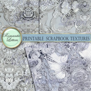 Digital Paper Lace Wedding Scrapbook Printable Paper Pack Digital ...
