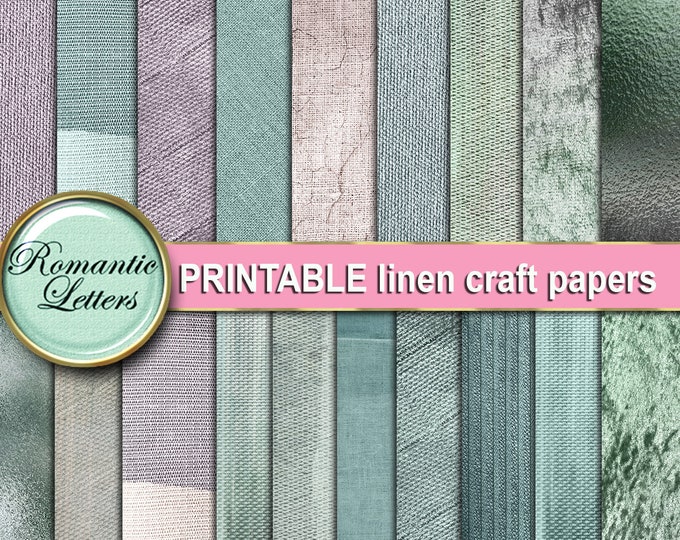 Digital Linen Texture Printable Craft Paper Digital Scrapbook Paper ...