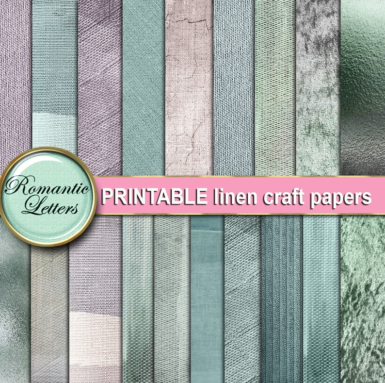 Digital linen texture printable craft paper digital scrapbook | Etsy