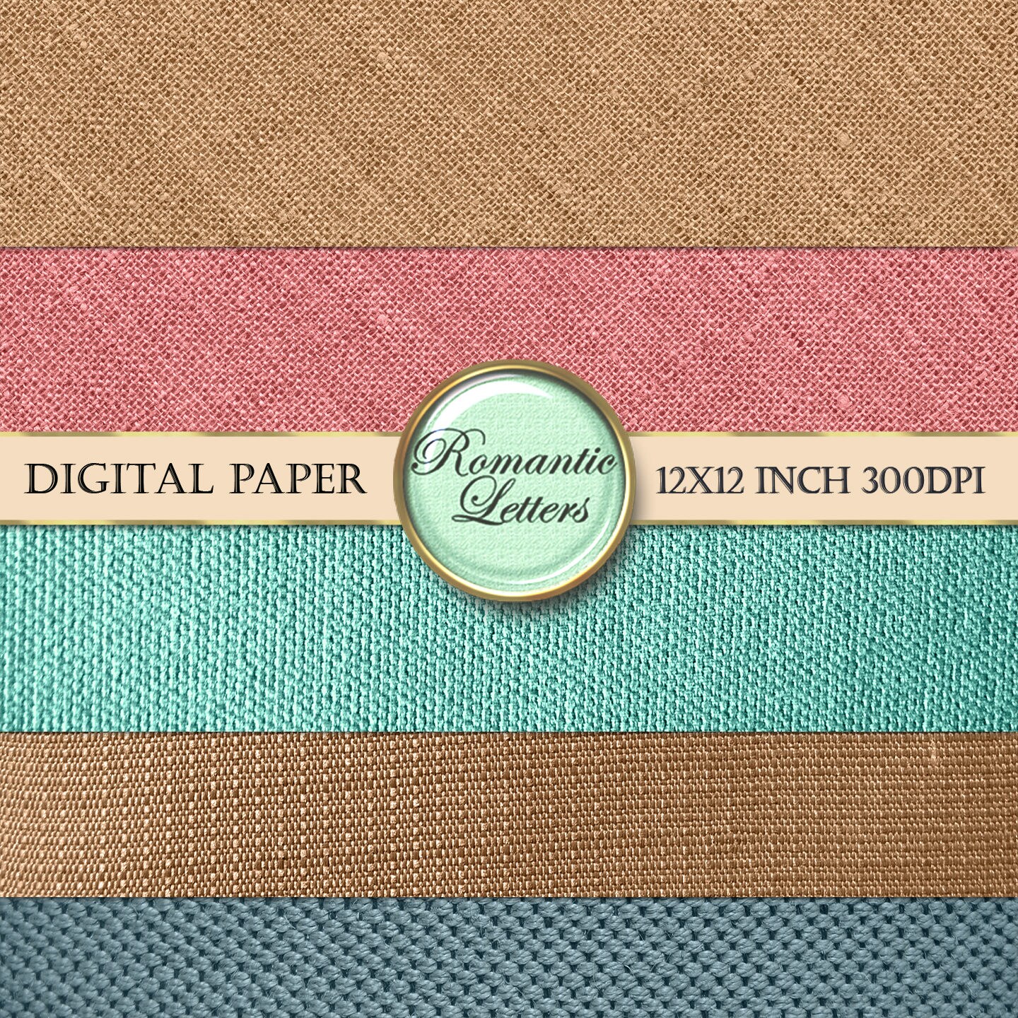 Linen Digital Paper Pack Scrapbook 12x12 Background Digital | Etsy