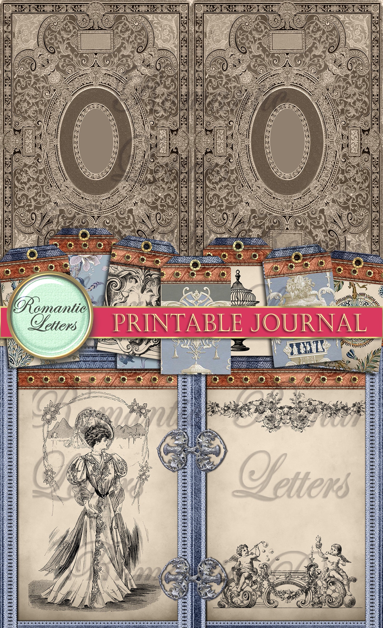 Printable Junk Journal Kit Digital Scrapbooking Printable Junk - Etsy