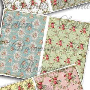 SALE Rose Digital ATC Background Printable Digital Card ACEO Digital ...