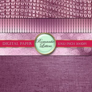 Burgundy Digital Paper Scrapbook Paper Sequin Background Paper Gold ...