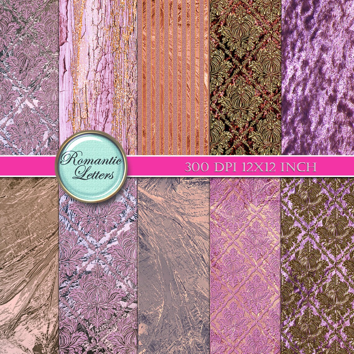 Gold Digital Paper Gital Scrapbook Paper Digital Shabby Chic - Etsy