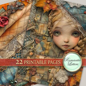 Digital Printable Scrapbook Paper Pack Junk Journal Paper Patchwork ...