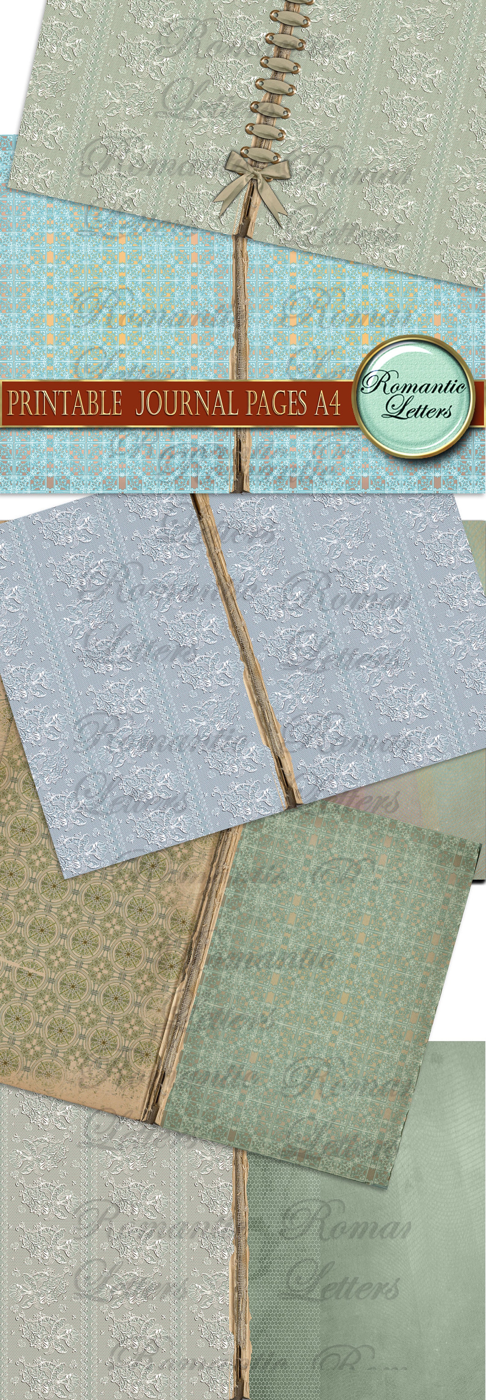 Printable Junk Journal Pages Printable Old Journal Paper Craft - Etsy