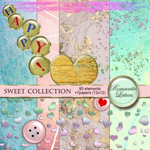 Digital Scrapbooking Kit Digital Clip Art Alphabet Printable Scrapbook ...