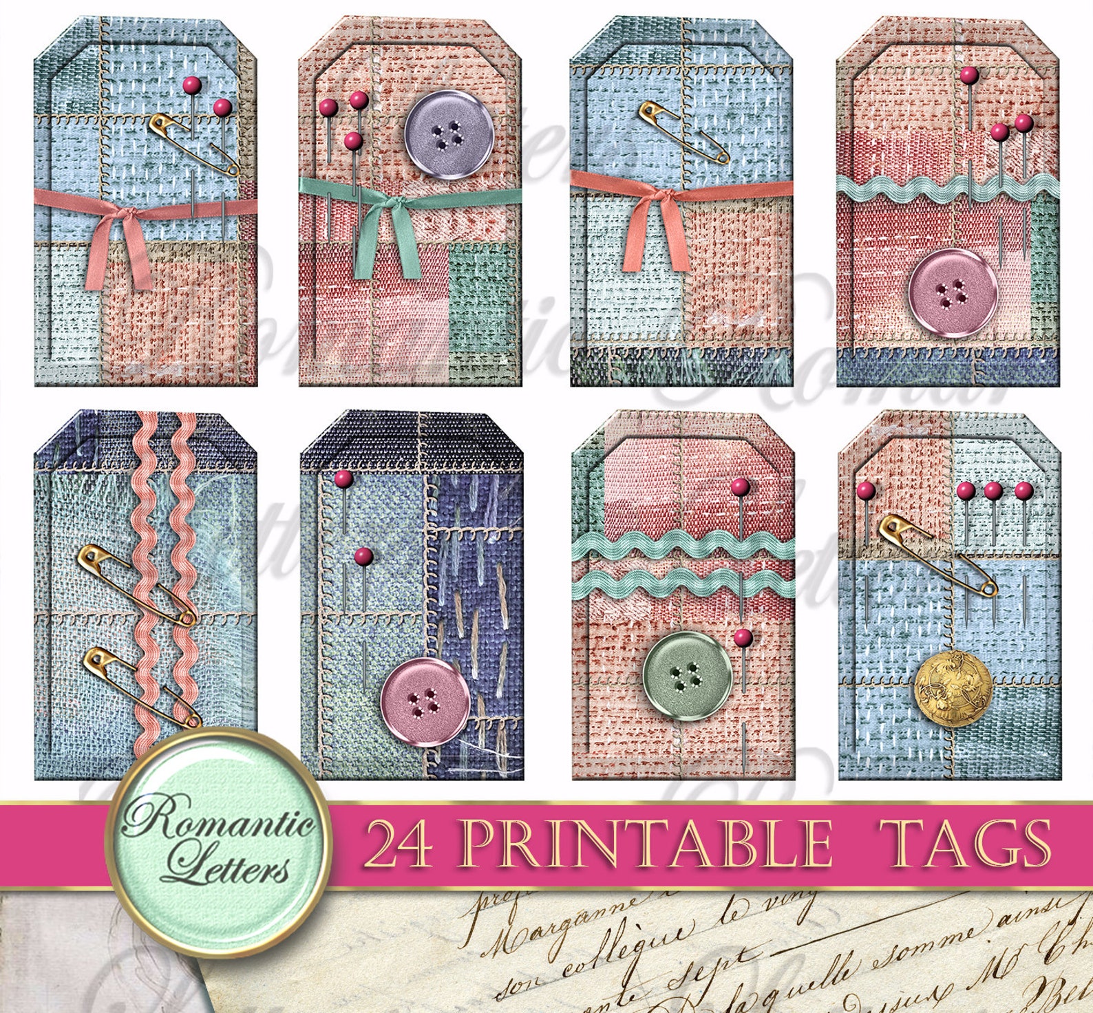 Printable Scrapbook Tags Printable Gift Tags Printable - Etsy