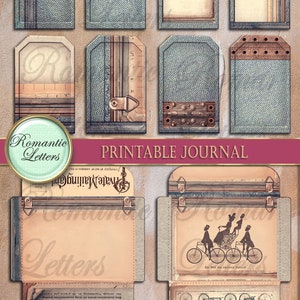 Printable Junk Journal Kit Digital Scrapbooking Paper Printable Journal ...