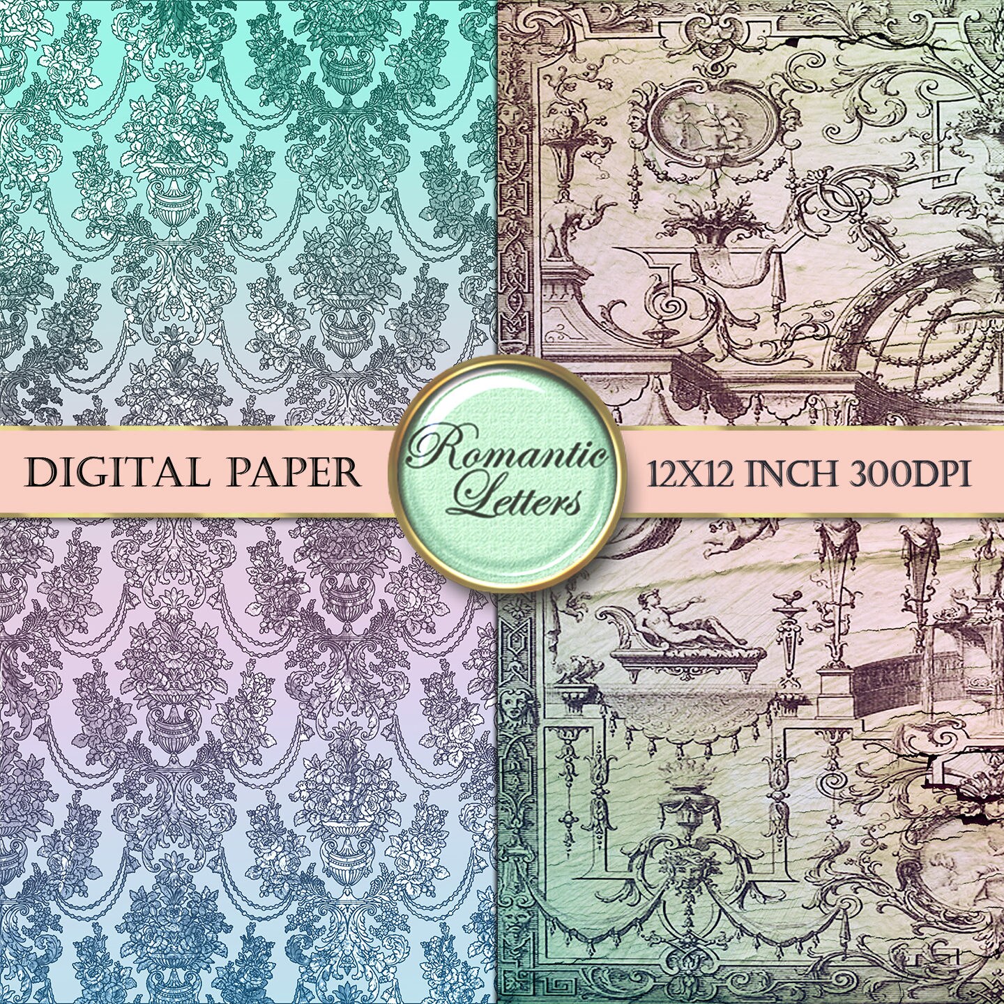 Wedding Digital Scrapbook Album Paper Pack Digital Background - Etsy