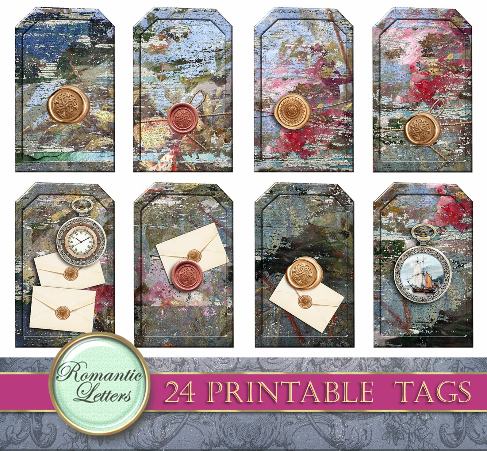 Printable Scrapbook Tags Printable Gift Tags Printable Bookmark Hang ...