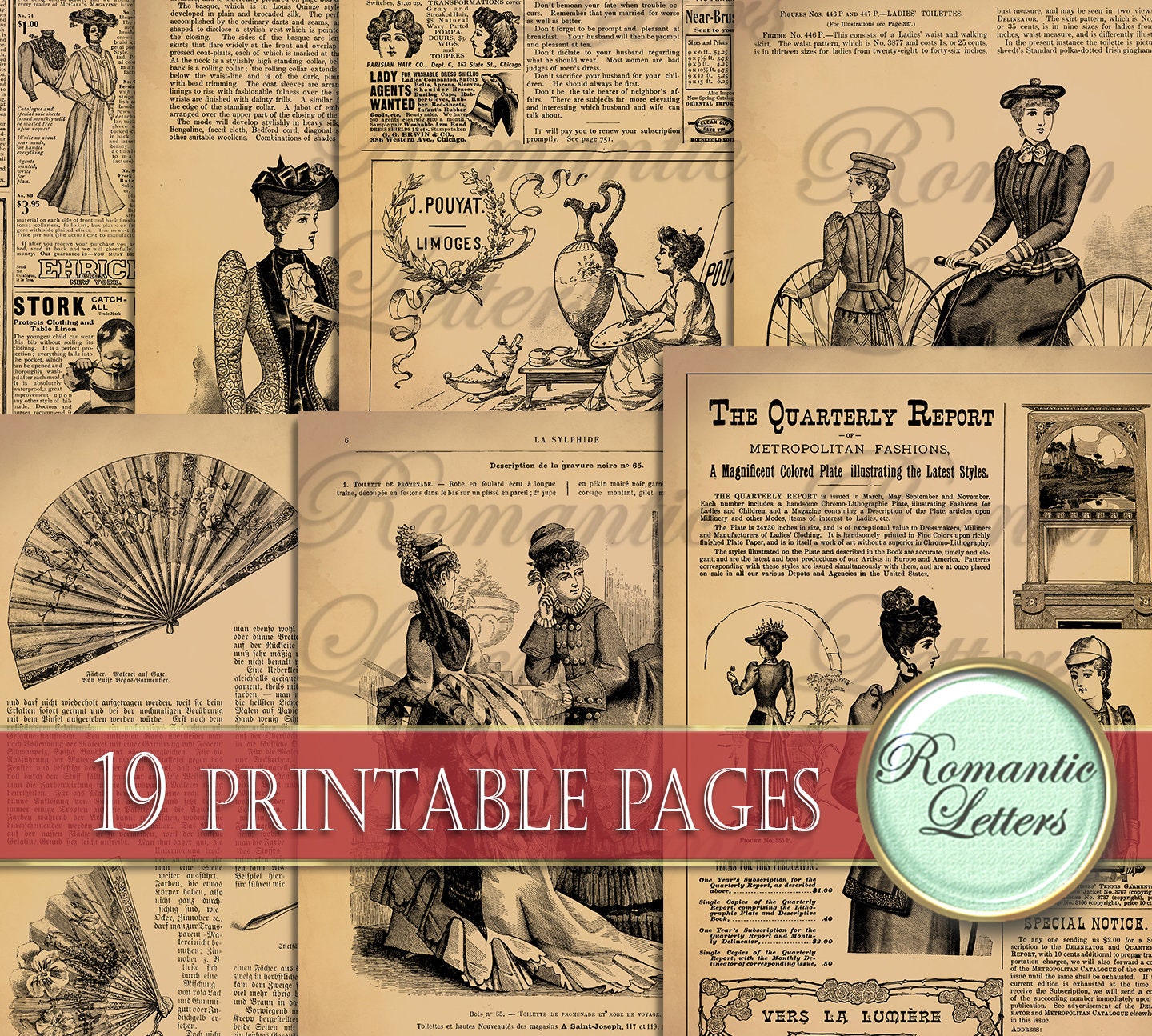 Digital Paper Pack Scrapbook Background Paper Digital | Etsy