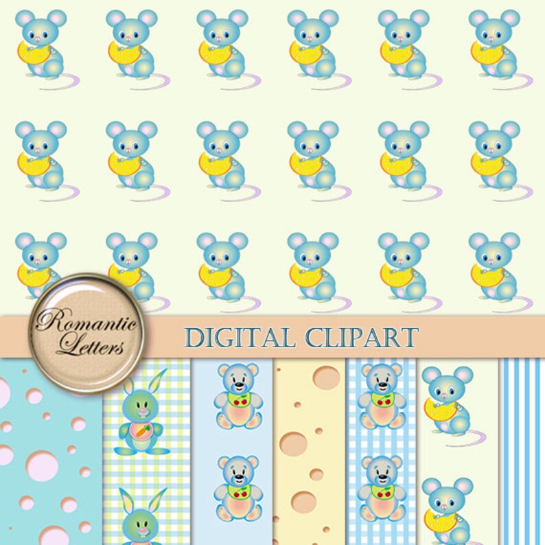 Digital Clipart Animal Digital for Kids Scrapbook Background - Etsy