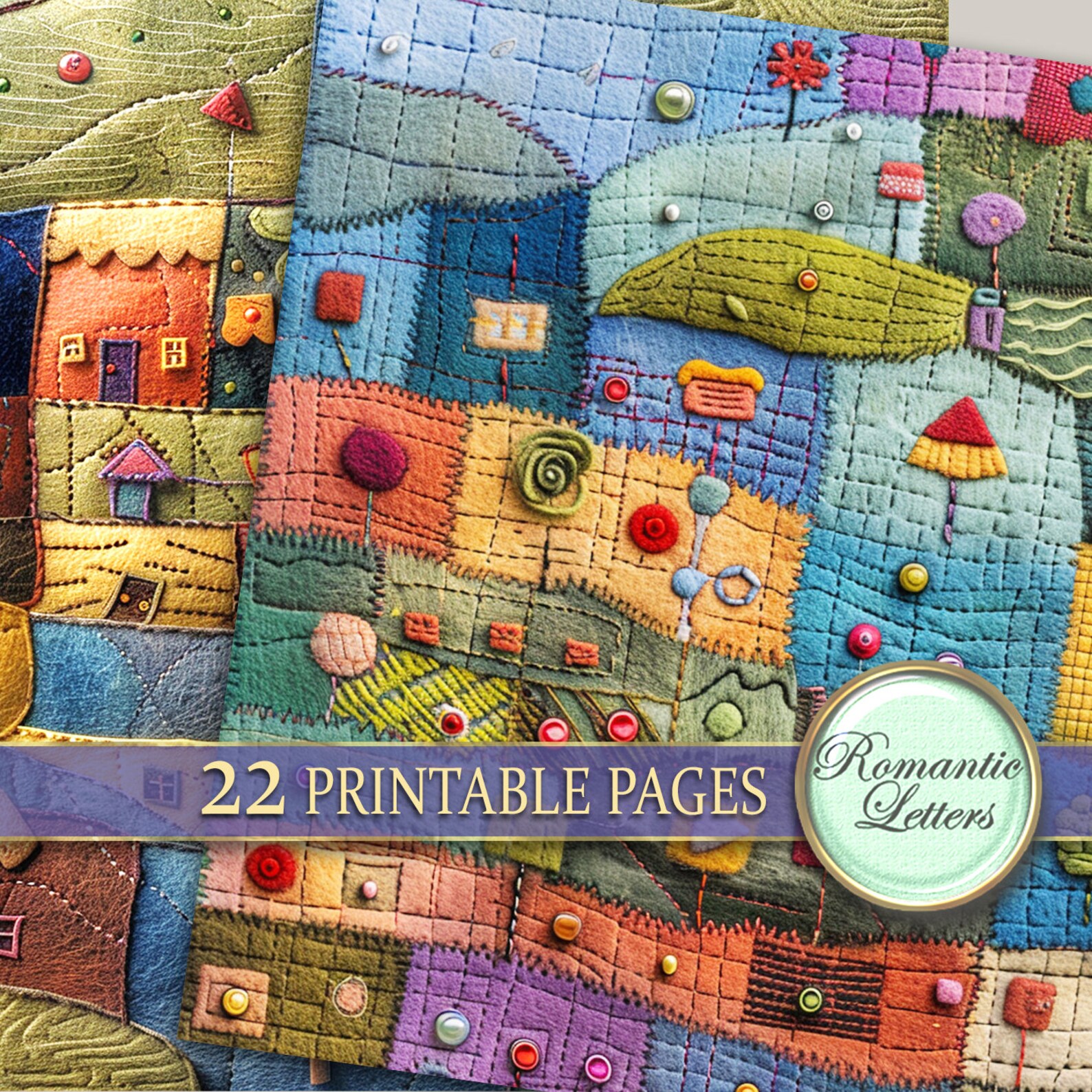 Digital Printable Scrapbook Paper Pack Junk Journal Paper Patchwork ...
