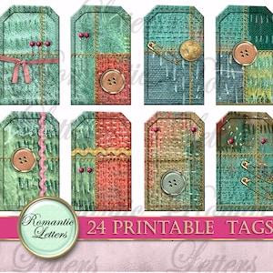 Printable Scrapbook Tags Printable Gift Tags Printable Bookmark Hang ...